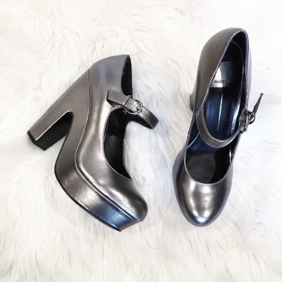 Dolce Vita | Shoes | Dolce Vita Brill Metallic Mary Jane Platform Heels ...